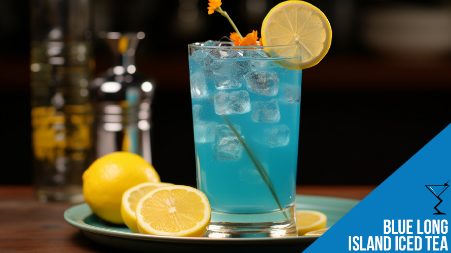 Blue Long Island Iced Tea Cocktail Recipe - Electric Blue Delight
