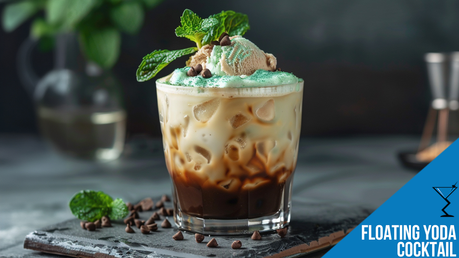 Floating Yoda Cocktail: A Minty Delight with a Coffee Twist | Drink Lab ...