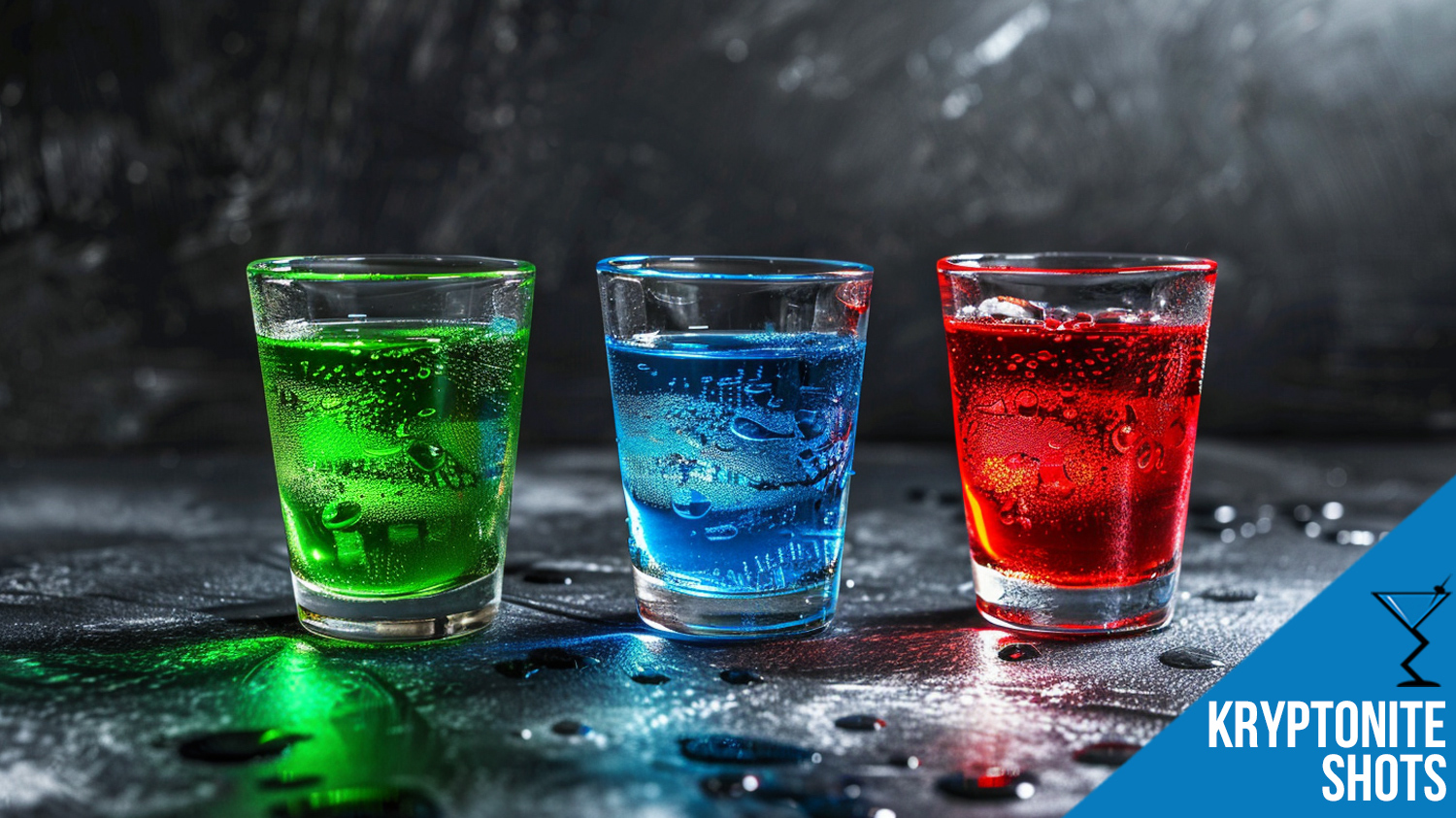 Kryptonite Shots Recipe - A Trio of Superman-Themed Delights