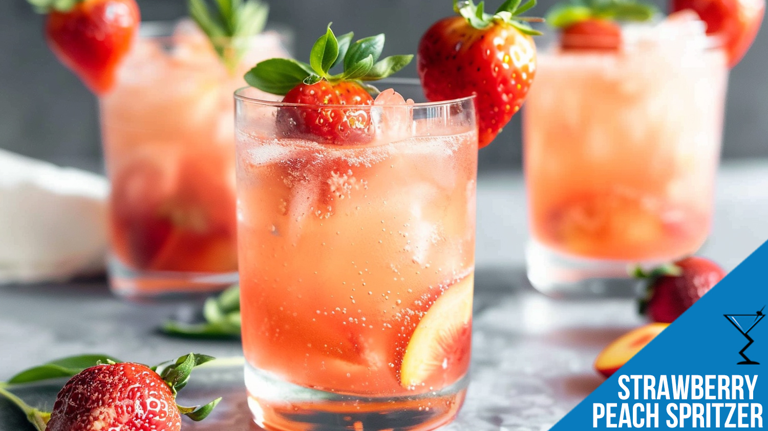 Refreshing Strawberry Peach Spritzer Recipe - Perfect Summer Drink